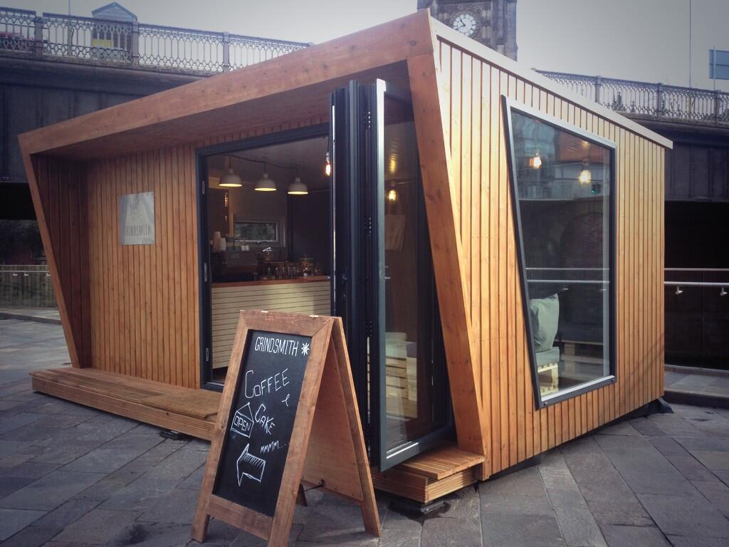 Grindsmith eco coffee booth opens in Salford's Greengate Square ...