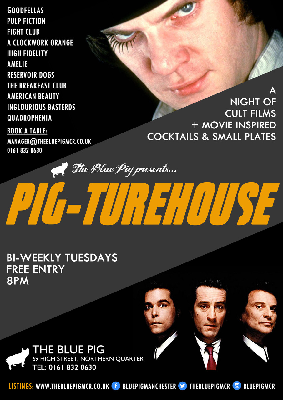 Cult films & cocktails: Pig-turehouse ft. Fight Club & Pulp Fiction at ...