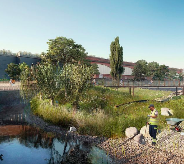 Innovative plans made by new Manchester park to water greenery with ...