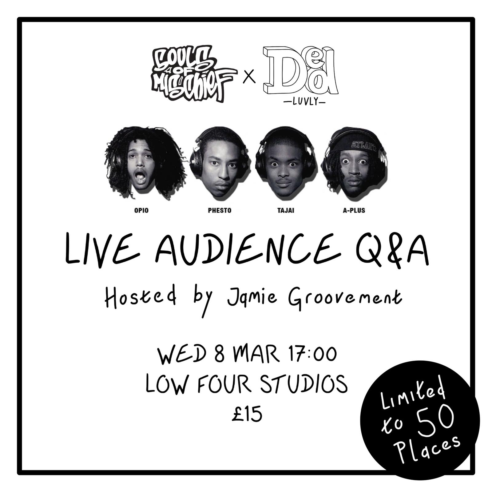Hip Hop icons Souls of Mischief to host special Q&A at Low Four Studios