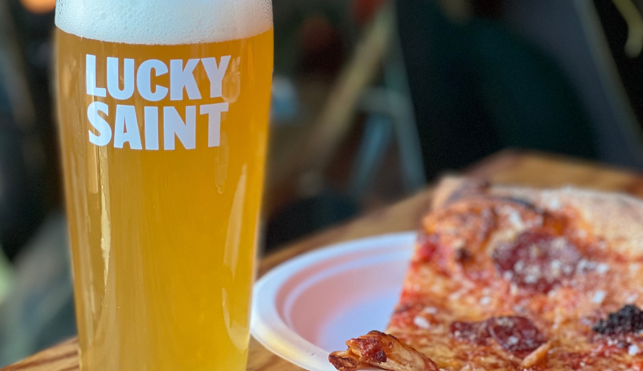Nell's is giving away free pints of Lucky Saint this month