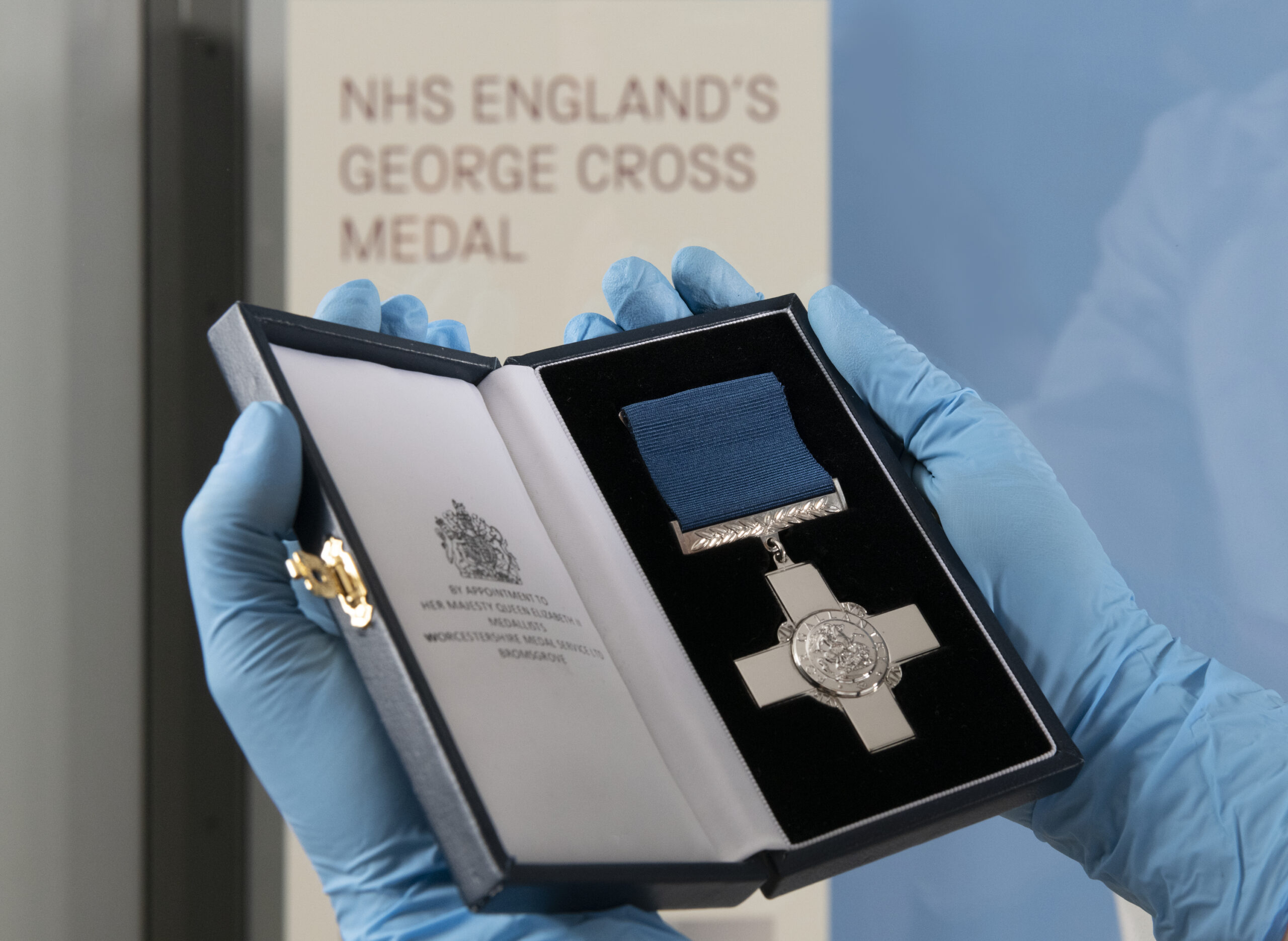 NHS George Cross Medal displayed at the Science and Industry Museum ...