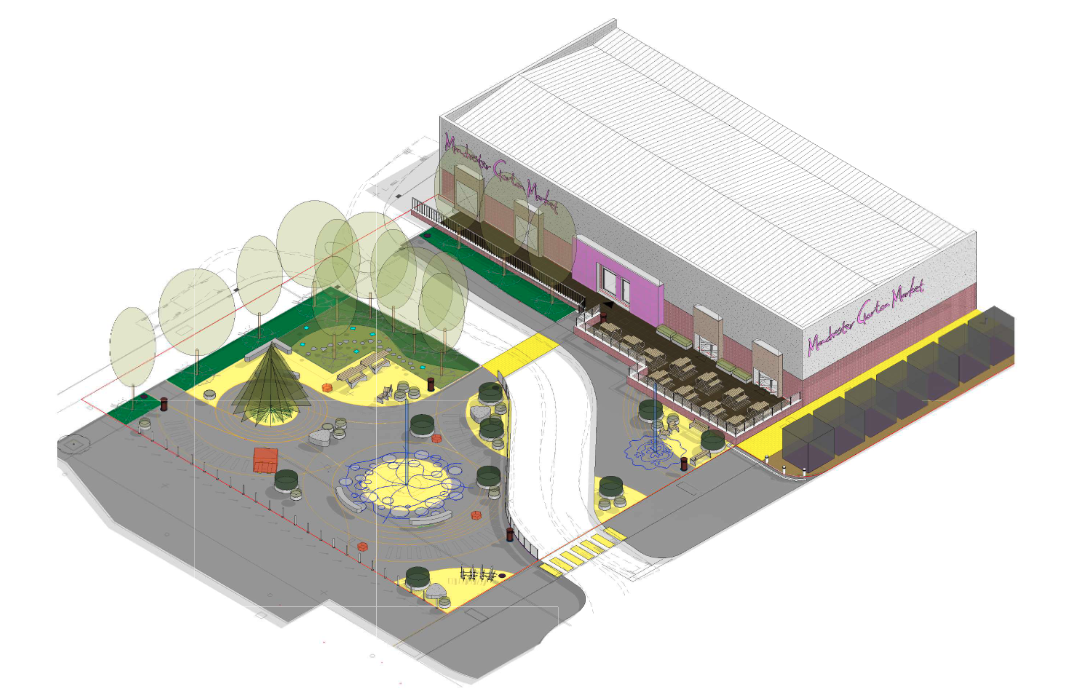 Plans submitted for new town square in Gorton
